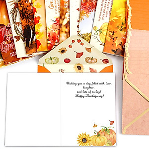WorldBazaar Thanksgiving Greeting Cards Religious Cards with Bible Verses Envelopes 24 Pack