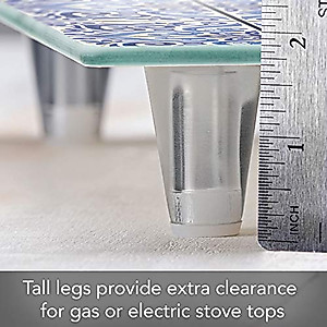 CounterArt Shades of Blue 5mm Heat Tolerant Tempered Glass Cutting Board/Instant Counter 20.5" x 11.75" Instantly Adds Additional Counter Space & Food Preparation Area