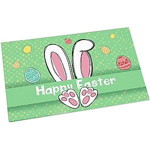 Easter Day Doormat Welcome Peeps Doormat Bunny Happy Easter Spring Doormat Rugs Easter Decorative Doormat Home Decoration Floor Mat for Indoor Outdoor Kitchen Bathroom
