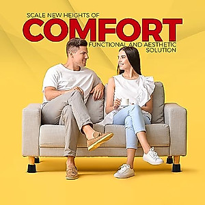 Utopia Bedding Bed Risers 3 Inch - 8 Pack - Round Furniture Risers with Top Anti-Slip Foam with Metal Plate & Bottom Rubber Pads - Bed Risers Heavy Duty for Sofa, Couch & Chair Lifts (Black)