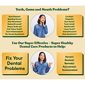 Gum Disease Help! Gum Recession Help! -Organic Mouth Detox & Oil Pulling - AyurVeda Formula - Helps Toothaches, Gingivitis, Pain, Root Canal, Bleeding, Sensitivity, Inflammation