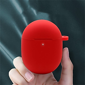 for Google Pixel Buds Pro Silicone Case Anti-Fall Anti-Scratch Shockproof Protective Cover with Keychain (Yellow)