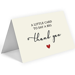 WowBefun 25 Pack 350GSM, Thank You Cards, Thank You Cards with Envelopes, Small, Wedding Thank You Cards, Thank You Notes with Envelopes, Teacher Thank You Cards, Bulk, Blank, Graduation, Business