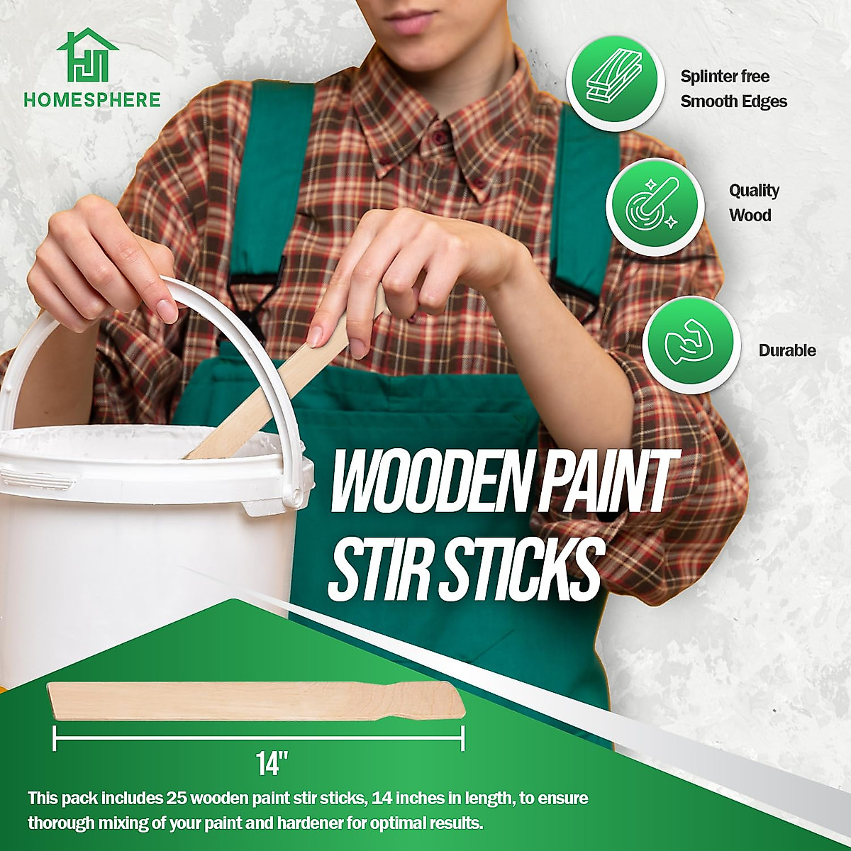 HOMESPHERE Homax Waste Away Paint Hardener, 12 Packs, 3.5oz – Fast Acting Paint Solidifier for Disposal - Paint Drying Powder for Acrylic & Latex Paint with 25 Pcs. of 14 Inch Wooden Stir Sticks