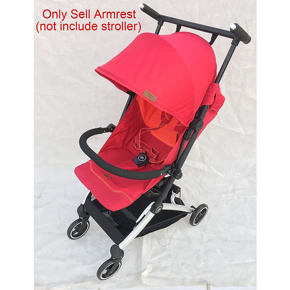 NW Baby Stroller Accessories Adustable Armrest ,Compatible with GB Pockit+ All City (EVA Armrest), 1 Count (Pack of 1)