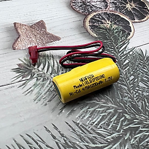 NEAFAZA ELB1P201N2 ELB1P201N Emergency Light Battery 1.2V 1200mAh Ni-CD Compatible with Lithonia ELB1P201NB ELB1P2901N ANIC1493 1009S00-MZ ELB0320 Grainger 4WT20 OSA212 NIC1169 EBE-33 (2 Pack)