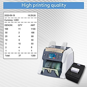 RIBAO Thermal 80mm POS Printer Receipt Printer Connect Cash Registers Cash Drawer, BC-55 BC-40 BCS-160 Mixed Bill Money Counter RS232 Cashbox Interface，Windows/Mac/Linux