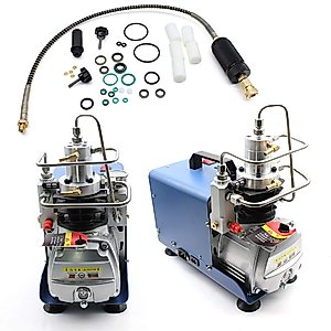 Electric PCP Air Compressor Pump,30 MPa 4500psi Portable Compressor High Pressure Air Compressor Electric Inflator PCP,Two-Stage Compression PCP Hand Air Pump