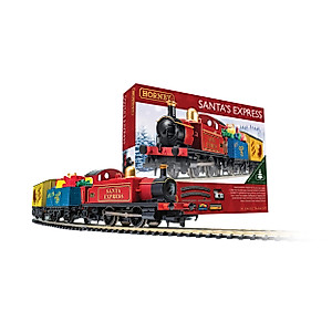 Hornby Santa's Express Christmas Toy Train Set R1248, Red, Blue & Yellow,3 years and over,16pcs