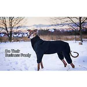 ROZKITCH Dog Winter Coat Soft Fleece Pullover Pajamas, Pet Windproof Warm Cold Weather Jacket Vest Cozy Onesie Jumpsuit Apparel Outfit Clothes for Small, Medium, Large Dogs Walking Hiking Travel Sleep