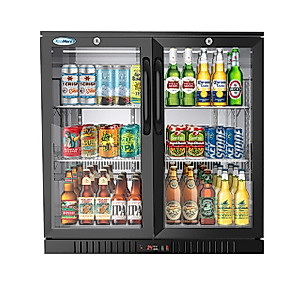 KoolMore BC-2DSW-BK Refrigerator, Double Door, Black
