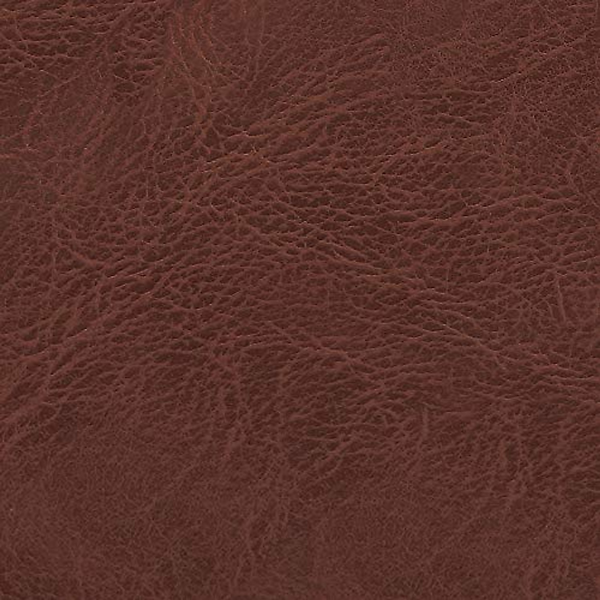 Osunnus Crazy Horse Vegan Faux Leather Fabric by The Yard 55" Wide 1.25mm Thick Synthetic PU Faux Leather Sheets for DIY Crafts Furniture Cover Auto Marine Upholstery, Brown