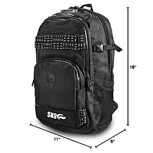 Skunk Nomad Skaters Backpack - Smell Proof - Water Proof - With Combination Lock (Black)