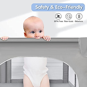 Baby Playpen,Playpen for Babies and Toddlers,Large Baby Play Yards (71''x59''), Baby Play Area with 30PCS Pit Balls,Large Playpen for Toddlers,Sturdy Play Yard for Baby Save Mommy's time.