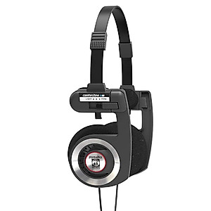 Koss Porta Pro Black with Official Hard Carry Case Bundle