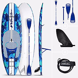 WAVESTORM 9ft6 SUP Kayak Hybrid Stand Up Paddleboard Foam Soft Top SUP for Adults and Kids of All Levels of Paddling Kayak,Blue