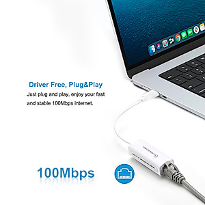 USB 2.0 to Ethernet Adapter Huesapan USB 2.0 to RJ45 Ethernet LAN Network Adapter Cable 100/10Mbps