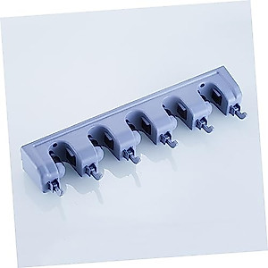 GARVALON Organizer Wall Mounted Hook Tool Wall Mounted Shelves for Storage Tool Storage Rack Storage Storage Rack Hook Rack Desktop Display Mop Clip Mop Hanging Hanger Blue