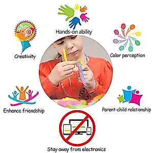 Liberry Colored Rubber Bands Bracelet Making Kit with Loom Bands Storage Container. Great Gifts for Girls and Boys, No Loom Board Included.