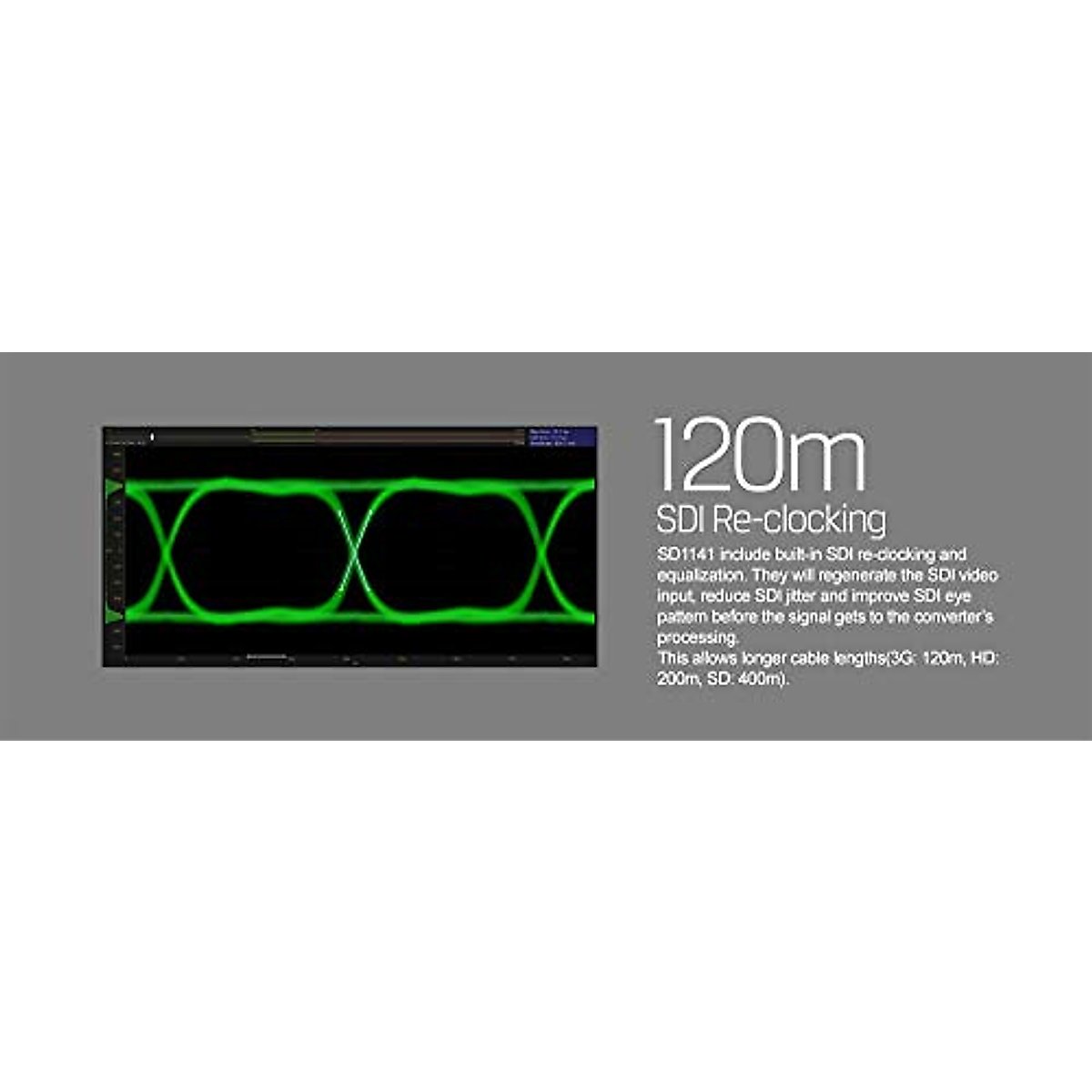 AVMATRIX SD1141 1x4 3G-SDI Reclocking Distribution Amplifier; Automatically Detects SD, HD and 3G-SDI; 4 Buffered and Re-clocked Outputs; 3G/HD/SD-SDI Multi-rate Signal Processing