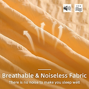 A Nice Night Seersucker Chic Comforter Set，Hotel Style Bedding Set,Soft Microfiber and Durable Bedding Set for All Seasons (Yellow, Queen(88-by-88-inches))