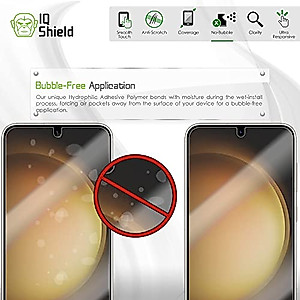 IQShield Screen Protector Compatible with Samsung Galaxy S23 5G (2-Pack) Anti-Bubble Clear TPU Film