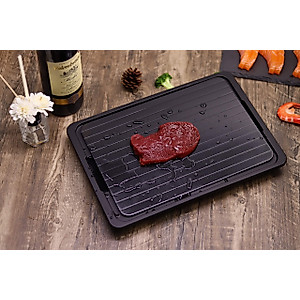 Duck Retail Defrosting Tray | Thawing Plate for Fast defrosting of Frozen Foods | Premium Quality Defrost Tray | with Bonus Drip Tray| Extra Thick (4mm) Non-Stick