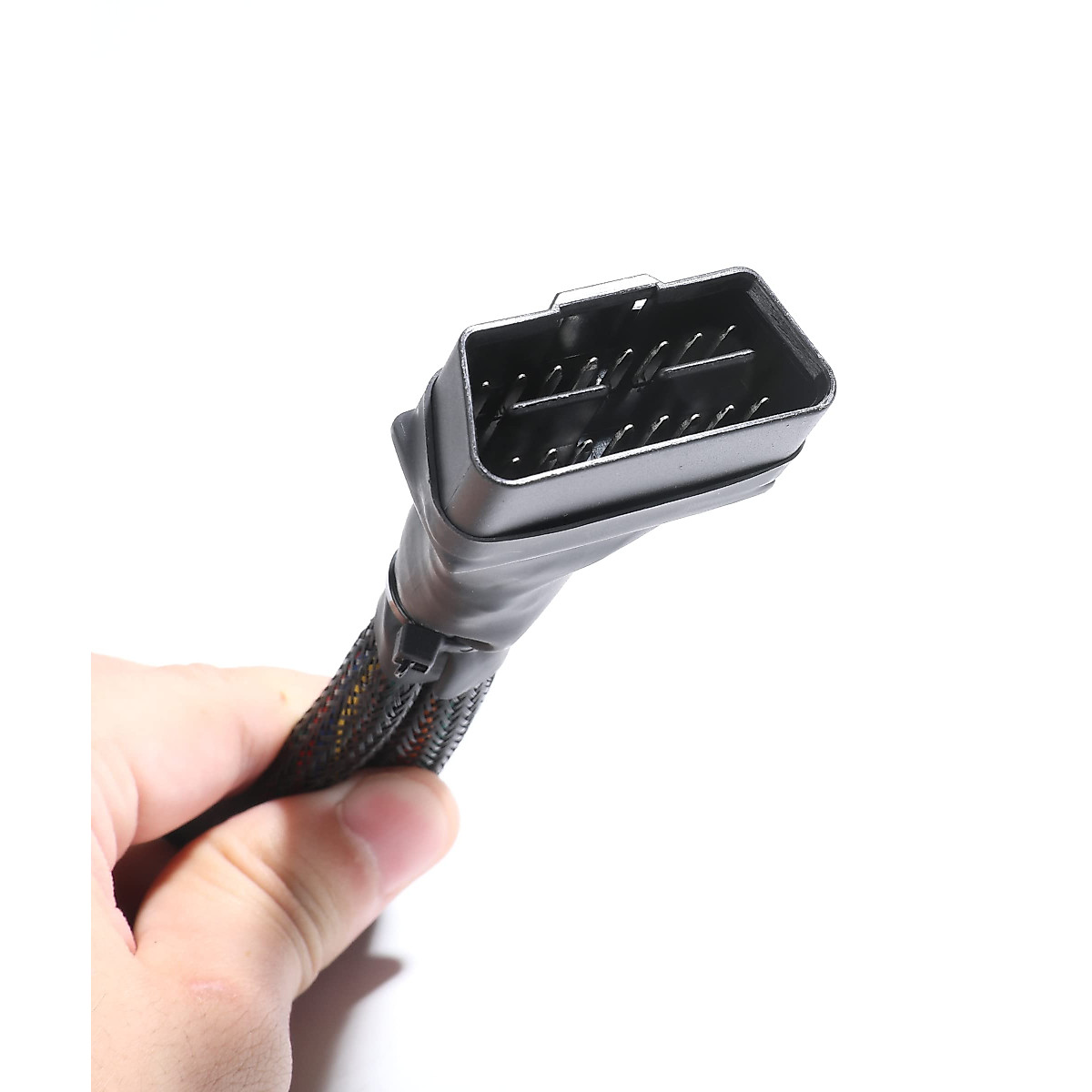 SUJADE YAKEFLY 1FT Thick Wire Underdash Splitter Cable,OBDII 16 Pin Splitter Extension,16pins Male 1 to 2 Female Splitter Y Cable 20awg Thick Wire Underdash Splitter Cable,Fits for Most Cars