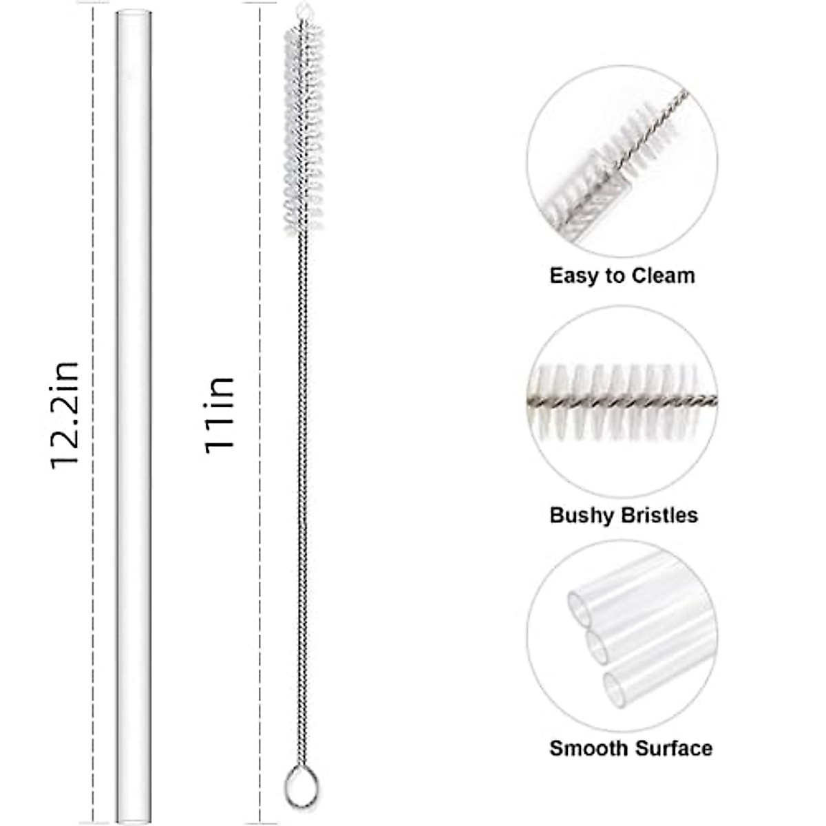 Straw Replacement for Stanley, Reusable Drinking Straws for Stanley 40 oz 30oz Tumbler Accessories, Silicone Anti Spill Stopper Set for Stanley Quencher 1.0/H2.0