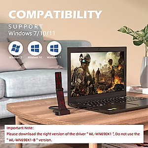 WAVLINK AX1800 WiFi 6 USB Adapter for PC, Dual Band Wireless USB Network Adapter for Desktop Laptop, 5GHz & 2.4GHz, MU-MIMO, 802.11ax, Supports Windows 11/10/7