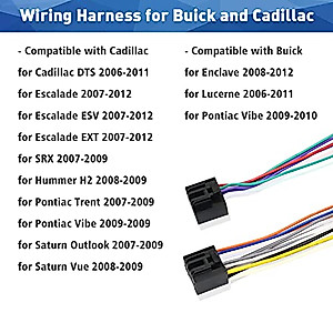 Car Radio Stereo Wiring Harness Compatible with GMC/Chevrolet/Buick Stereo Wire Connector Adapter
