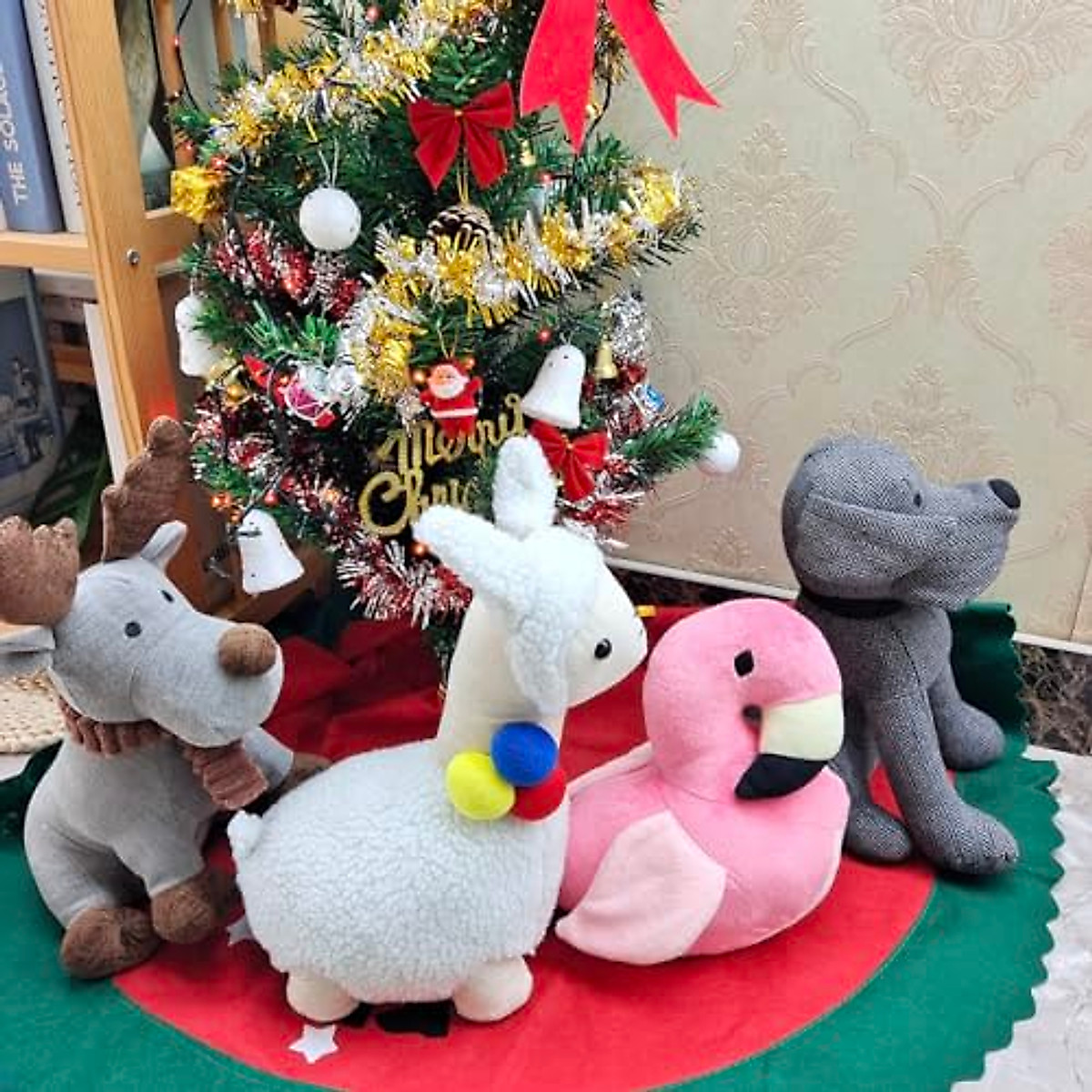 Fabric Animal Door Stopper Gifts for Mom Doorstops Book Stopper Wall Protectors Anti Collision Decorative Dark Grey Dog