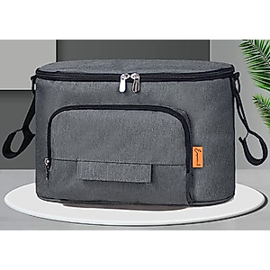 Universal Stroller Organizer; built-in wipe dispenser pocket, large space with bottle holders, detachable shoulder strap, multiple pockets for phone & other uses.