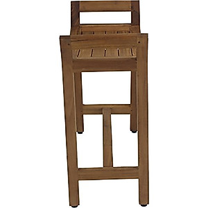 Patented Asia Ascend Teak Shower Bench with Elevated Height