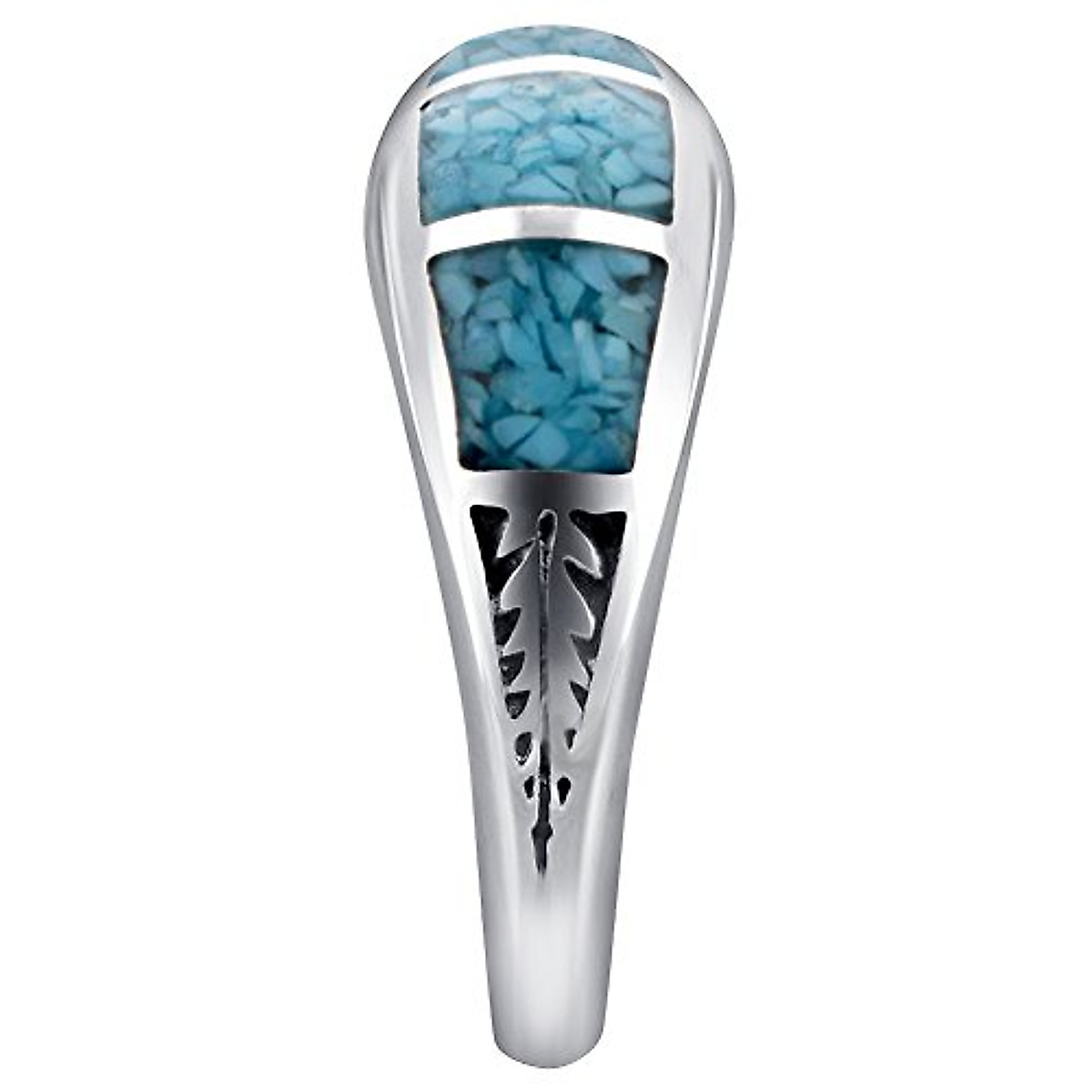 Southwestern Style Turquoise Gemstone 925 Sterling Silver Ring for Women Size 9