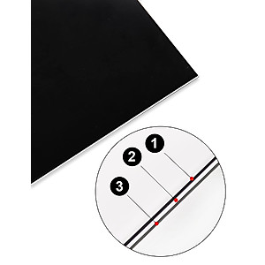 Mr.Power 11.6 x17 Inch Guitar Bass Pickguard Blank Material DIY Sheet Scratch Plate Backplate for Strat Tele Guitar Jazz P Bass (3Ply Black)