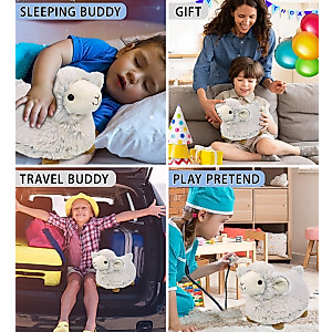 DolliBu White Sheep Plush Toy - Super Soft Sheep Stuffed Animal for Girls and Boys, Cute and Cuddly Farm Stuffed Animal, Realistic Stuffed Sheep Plush Gift, Decor for Baby, Kids, Adults - 11.5 Inches