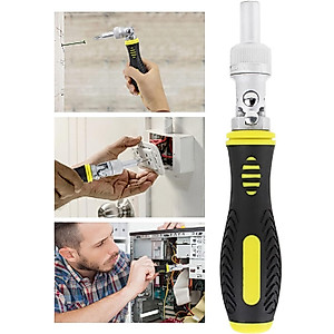 VekkEr Security Screwdriver Set,Mini Screwdriver Set,13 in 1 Professional Magnetic Ratchet Screwdriver Set with Bits Stand 180 ° Rotation Portable Repair Screwdriver Kit