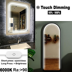 Blikshin LED Vanity Lights for Mirror, Lights for Body Mirror, 10FT/Ultra Bright/Dimmable/360LEDs/ELT 12V, for Bathroom Mirror/Dressing Mirror/Full Body Mirror