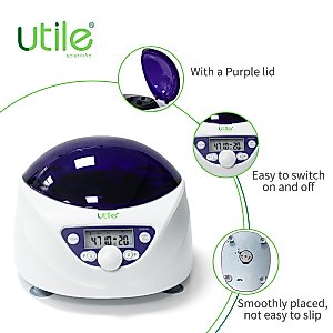 Utile Lab PRP Benchtop Centrifuge Machine with LCD Display, 6x15mL/10mL/7mL/1.5-5ml Lab Centrifuges 300-5000RPM Max. 2600xg RCF for Laboratory School, 4620.3004.1