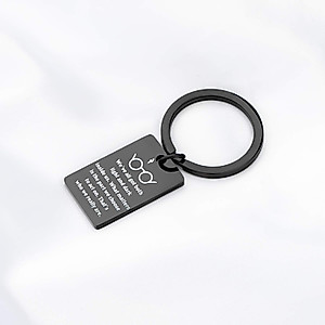 FUSTMW Movie Quote Keychian Black Inspire Gift We've All Got Both Light and Dark Inside Us Inspirational Gifts for Movie Book Lover Gifts (Black)