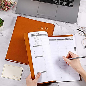 2021-2022 Weekly Appointment Book/Planner - 53 Weeks Daily Planner Organizer, 15-Minute Increments, Flexible Cover, Twin-Wire Binding, 8.5" x 10.85"