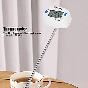 2Pcs Food Cooking Thermometer TA288 Long Probe Digital Meat Temperature Measuring Device for Kitchen BBQ and Grill, -50-300℃