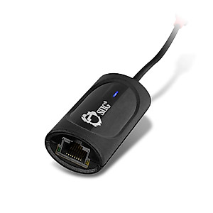 SIIG USB Type C to Gigabit Ethernet Adapter - 10/100/1000 Mbps LAN adapter for Windows and Mac Systems, Thunderbolt 3 (Black)