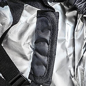 PETSOLA 16 Outdoor Oven Cover with 2 Webbing Attachment Dustproof Protective Oxford Fabric Portable for Outside Camping Indoor Garden, 30x23.5x8.5 inch