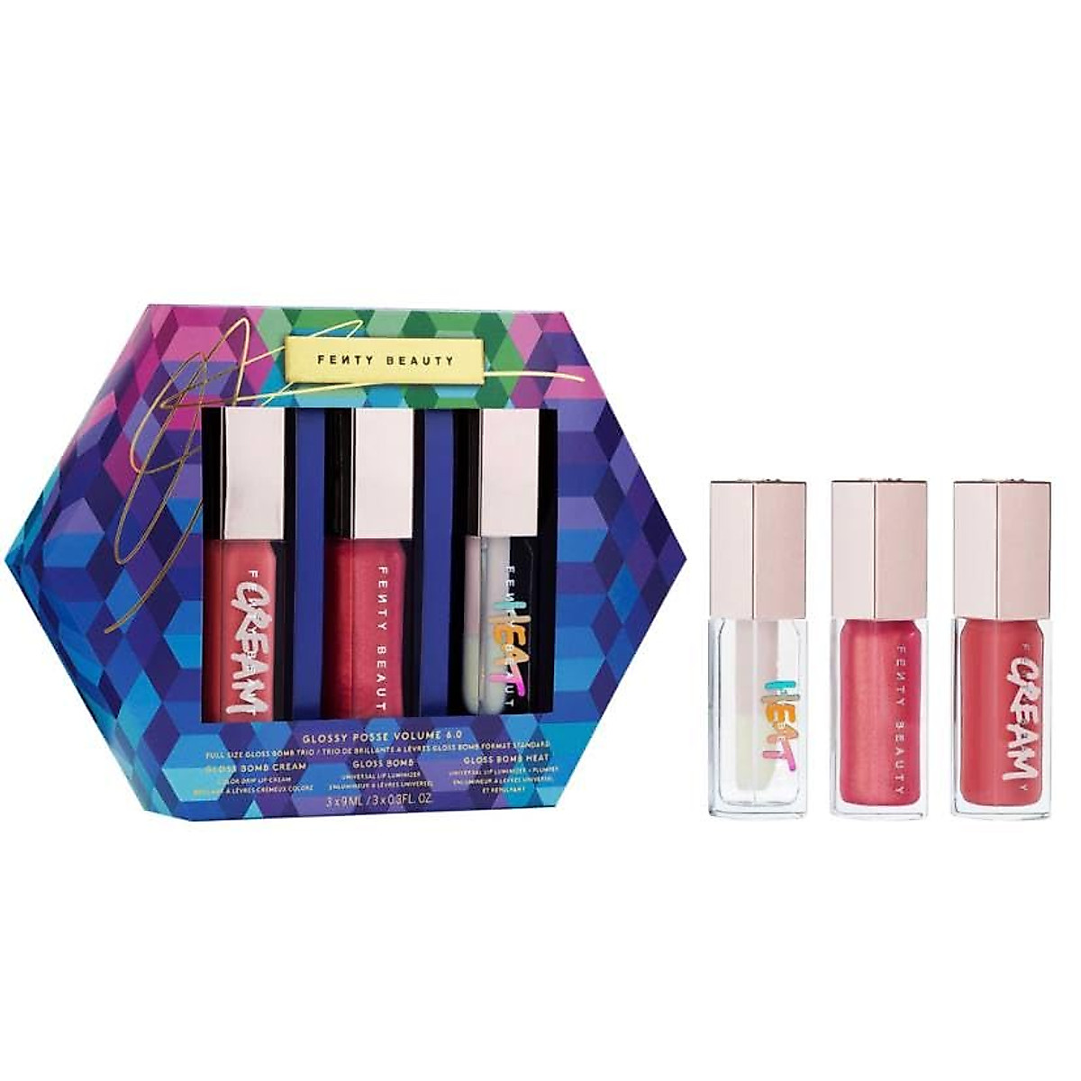 FENTY BEAUTY by Rihanna Glossy Posse Volume 6.0 Full-Size Gloss Bomb Trio