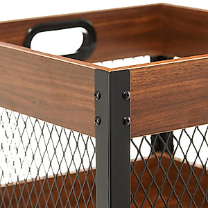 X-cosrack 2 Packs Vinyl Record Storage Crate, Wooden LP Album Shelf Cube Organizer Box