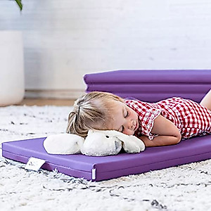 ECR4Kids SoftZone Rainbow Rest Mat, 2in, Sleeping Pad, Purple, 5-Piece
