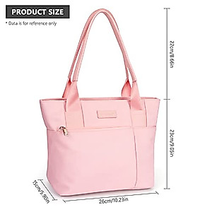 GoodSing Tote Bag, Shoulder Bag For Women Girl Waterproof Oxford Work Purse Handbag Travel Bag Washable Shopping Bags Large Capacity Pink
