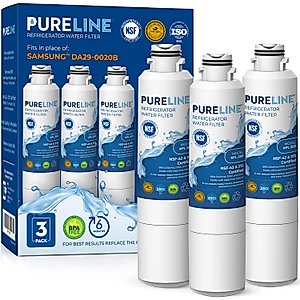 Pureline DA29-00020B Samsung® Refrigerator Water Filter Replacement, Replacement for DA29-00020A/B, HAF-CIN/EXP, HAF-CIN,DA97-08006A, Kenmore® 46-9101, 469101, 9101, 4609101000, Refrigerator Filter
